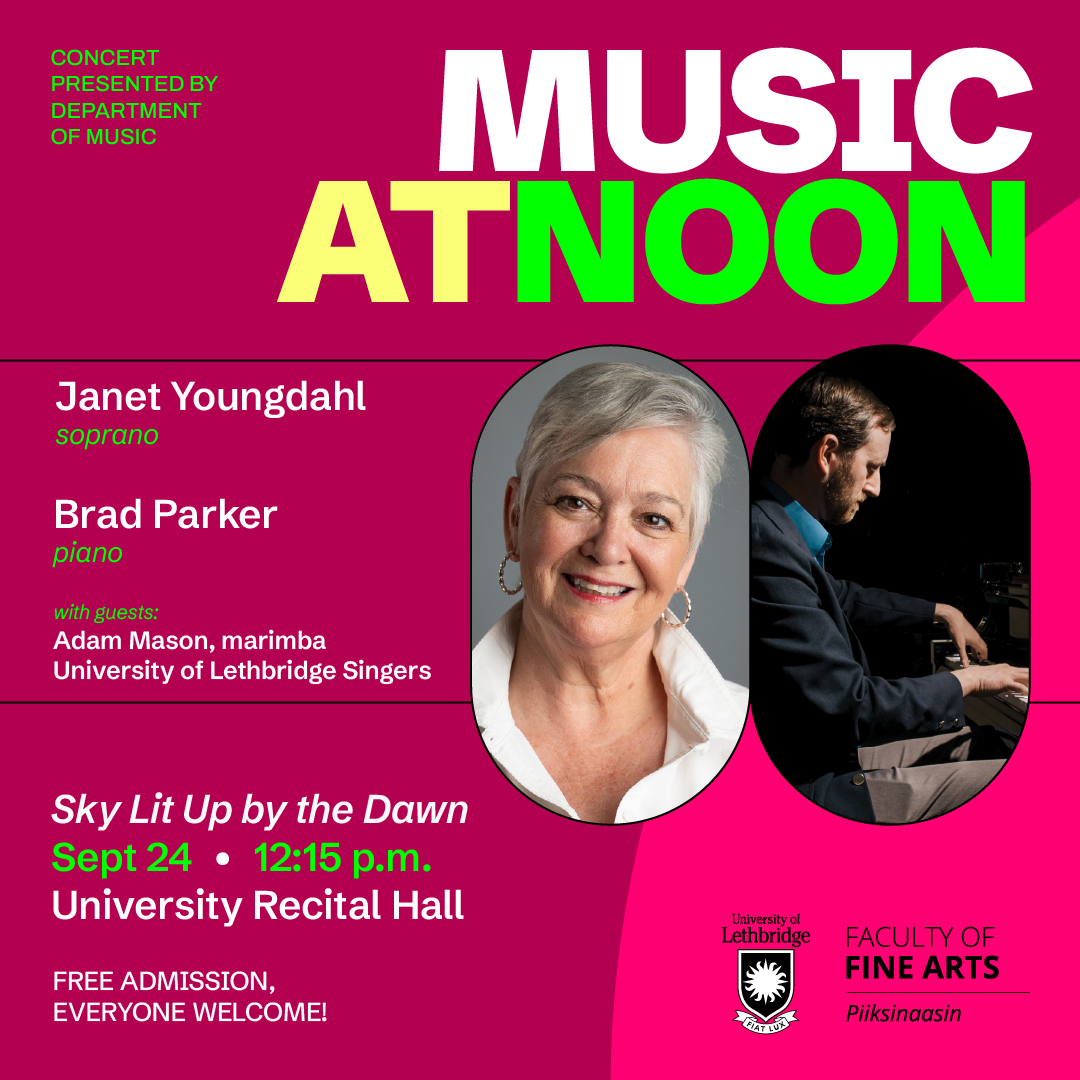 Music at Noon concert series presents Janet Youngdahl and Brad Parker | Notice Board